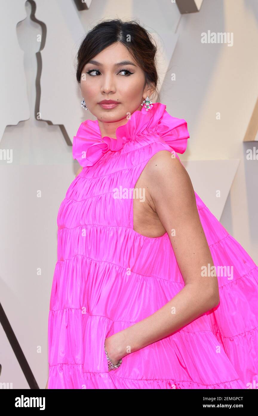 Gemma Chan walking on the 2019 Oscars red carpet at the 91st Academy ...