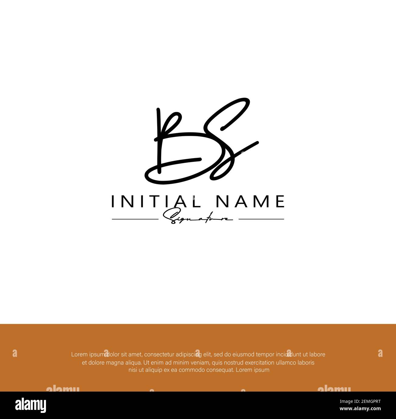 B S BS Initial letter handwriting and signature logo. Beauty vector ...