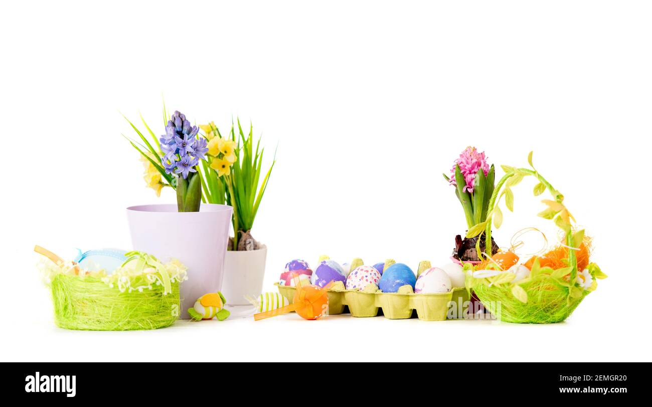 Happy Easter time decoration Stock Photo - Alamy