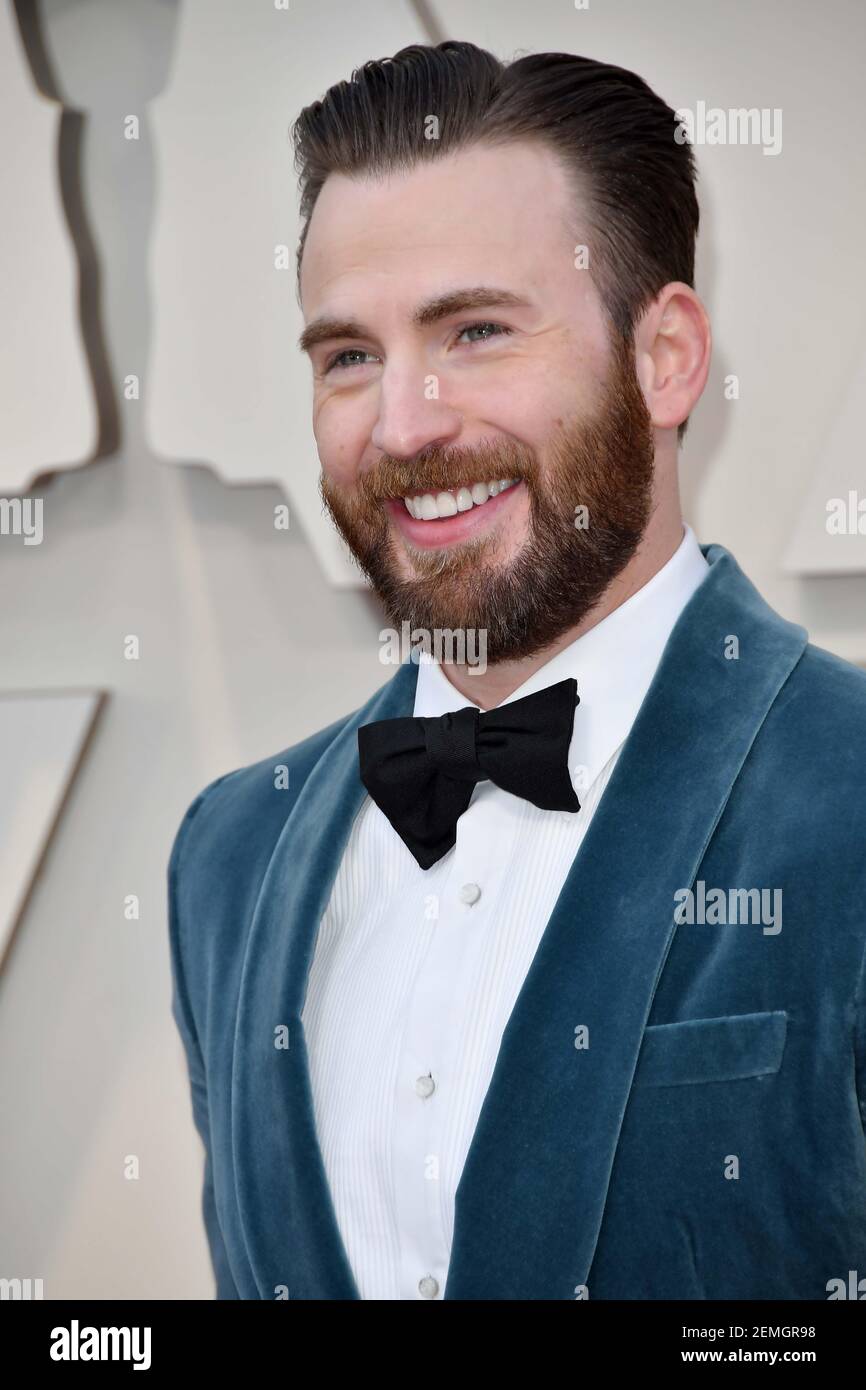 Chris Evans walking on the red carpet at the 91st Academy Awards Oscars ...
