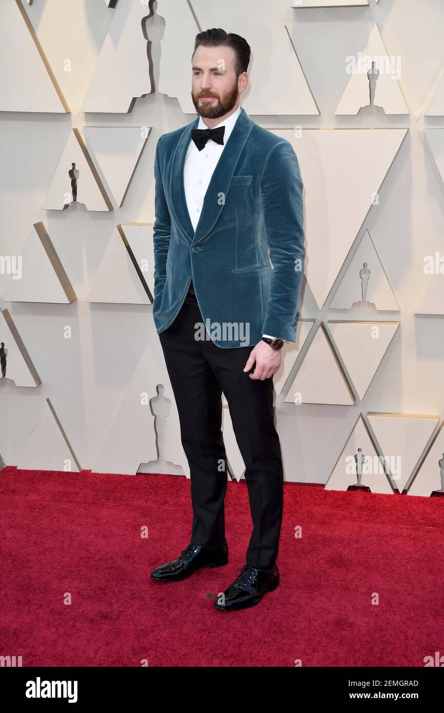 Chris Evans walking on the red carpet at the 91st Academy Awards Oscars ...