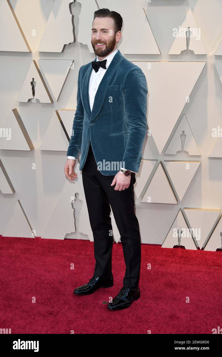 Chris Evans walking on the red carpet at the 91st Academy Awards Oscars ...