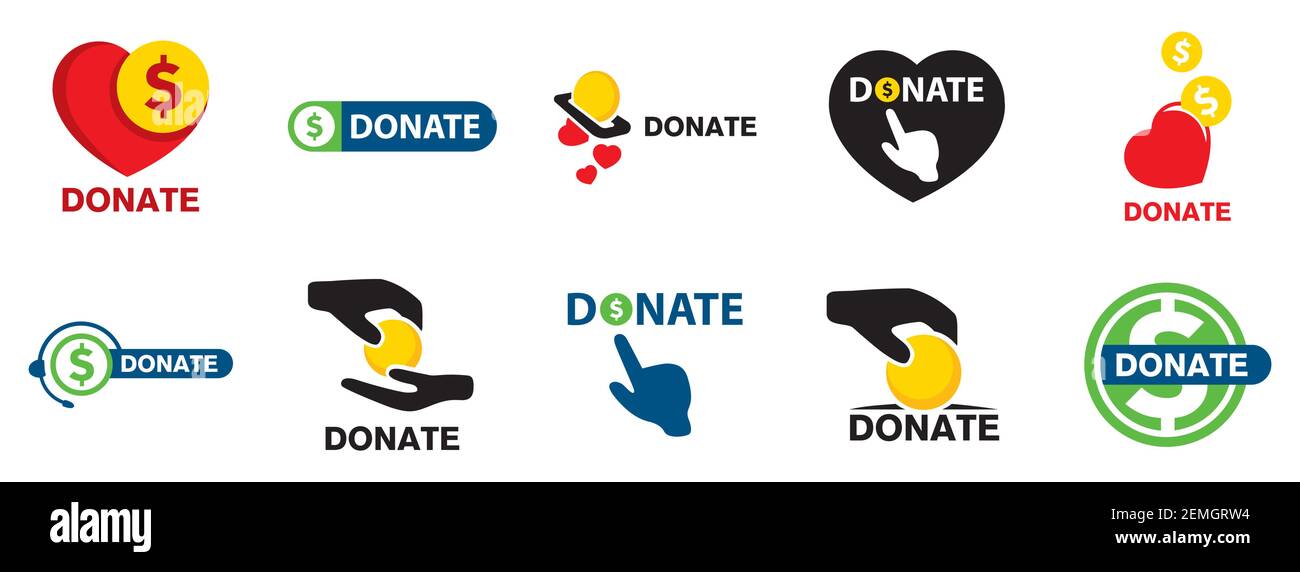 Vector logo of money donate, blood donation Stock Vector Image & Art ...