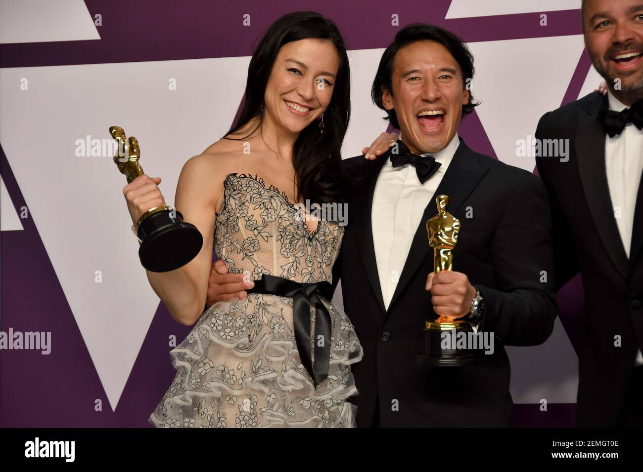 The producers of 'Free Solo', Elizabeth Chai Vasarhelyi, Jimmy Chin ...