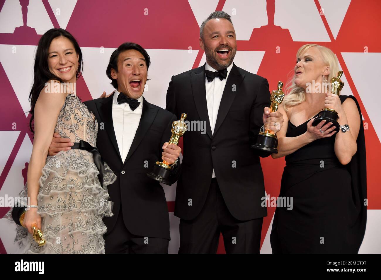 The producers of 'Free Solo', Elizabeth Chai Vasarhelyi, Jimmy Chin ...