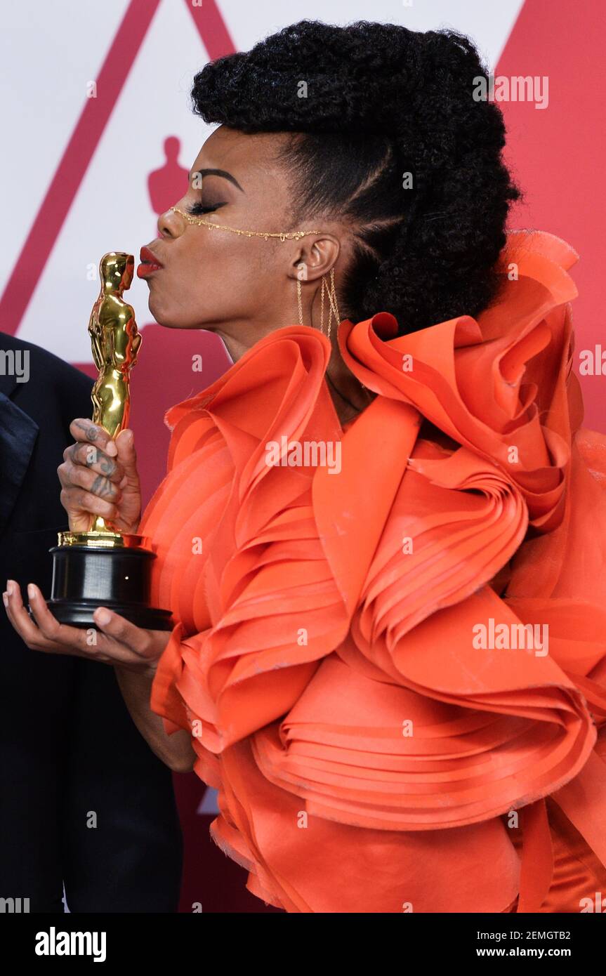Hannah Beachler posing in the Press Room at the 91st Academy Awards ...
