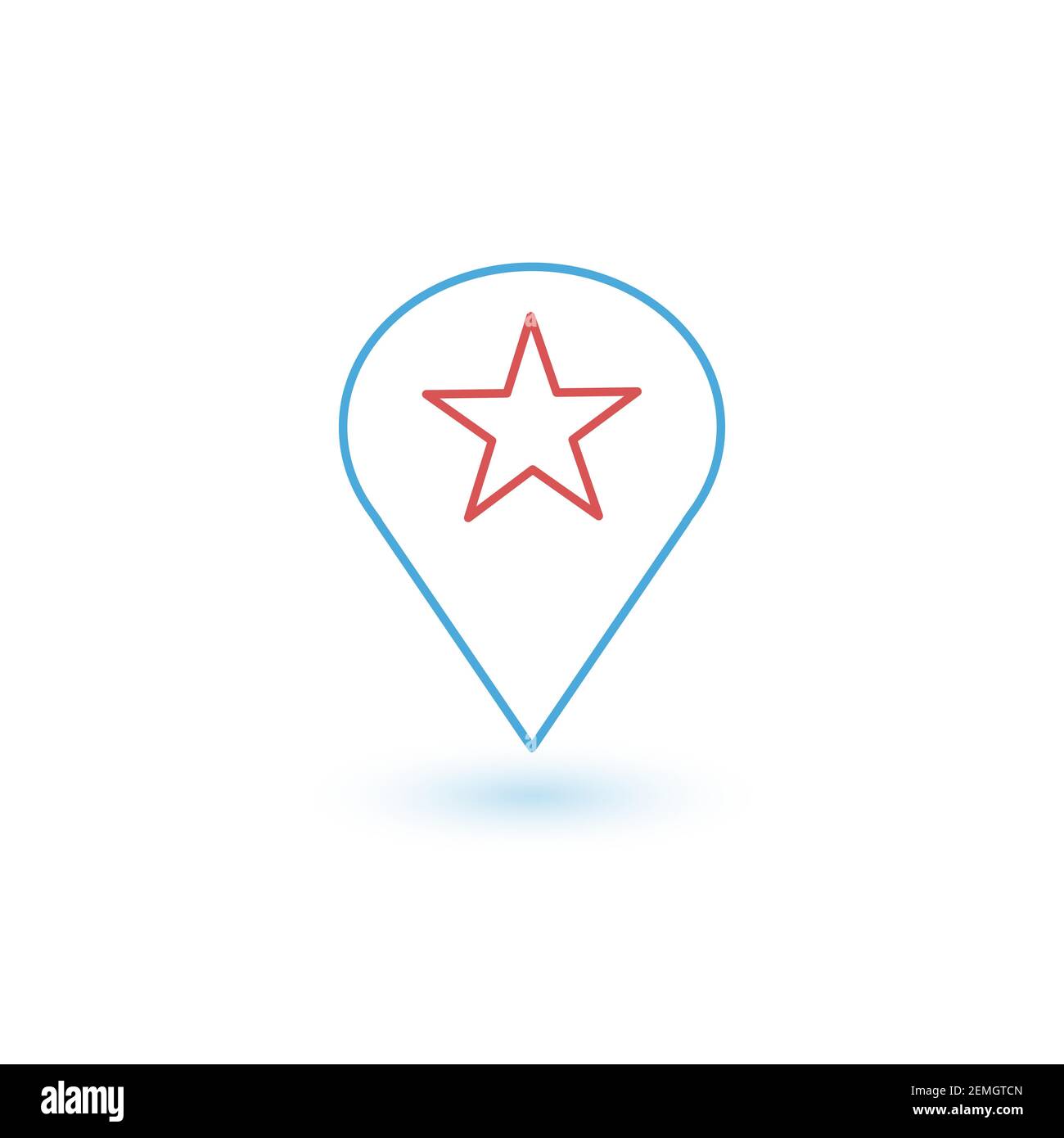 Star favorite pin map icon. Map marker icon. Stock Vector illustration ...