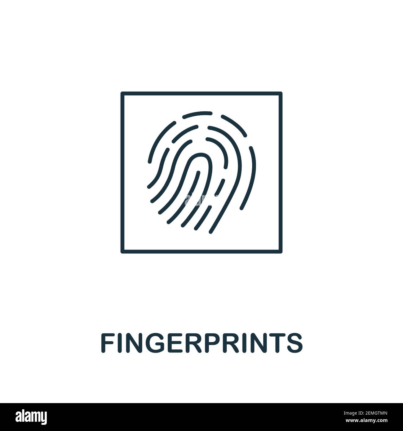 Fingerprints icon. Simple element from police collection. Creative ...