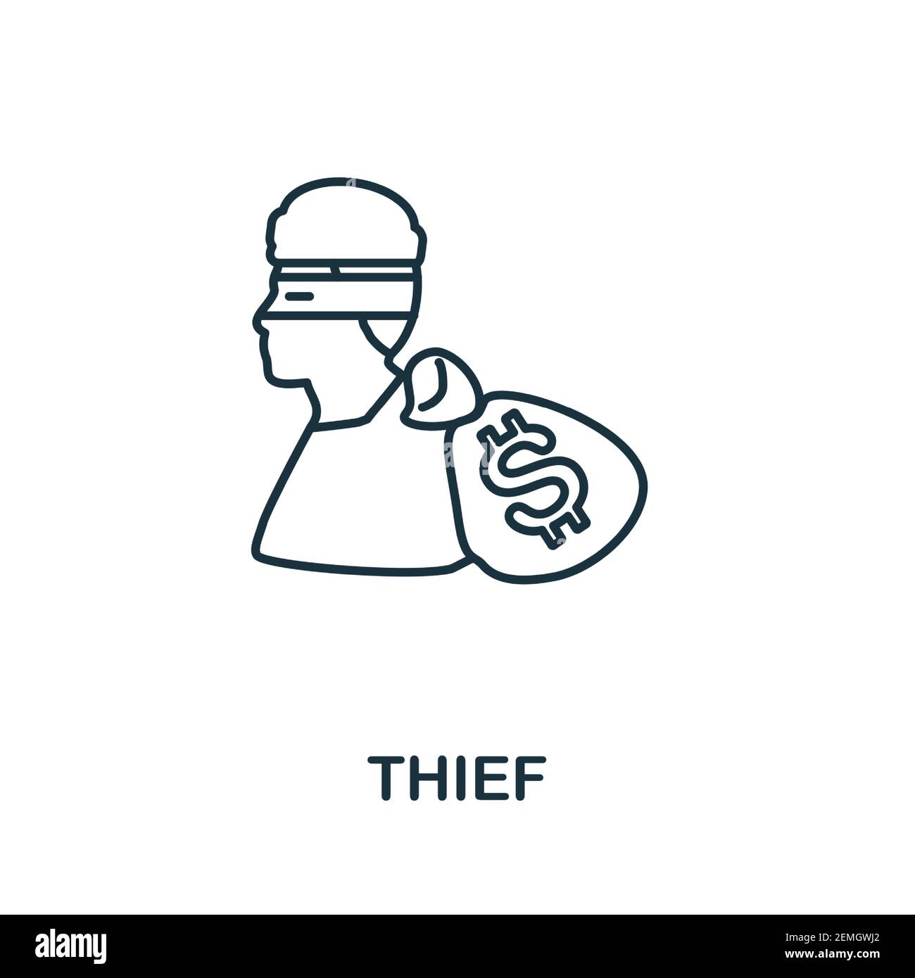 Thief icon. Simple element from police collection. Creative Thief icon ...