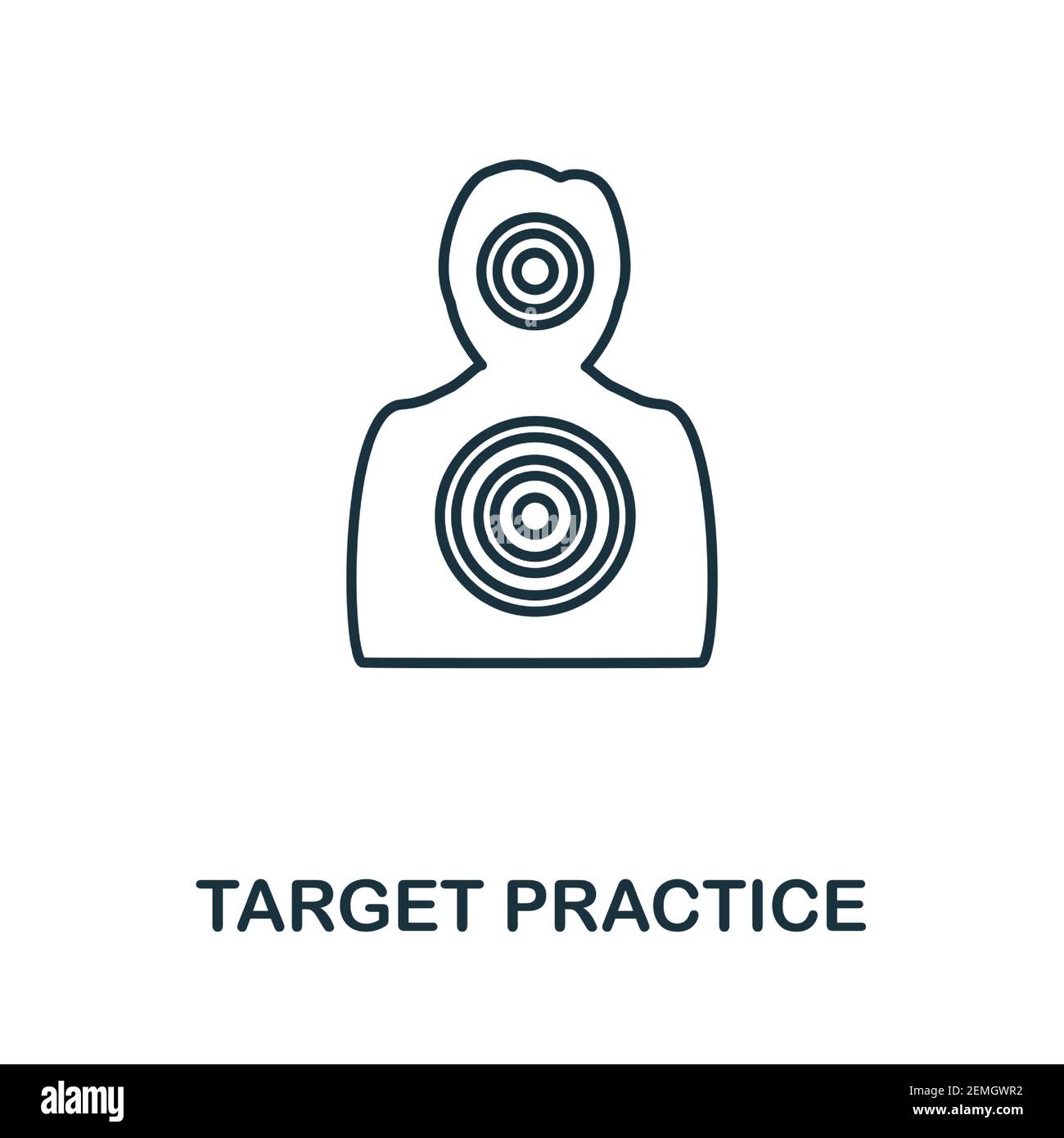 Target Practice icon. Simple element from police collection. Creative ...