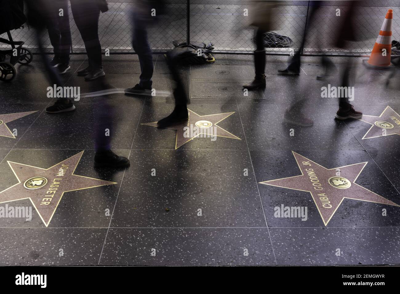 Walk Of Fame: Tourists stroll the walk of fame in Hollywood as ...