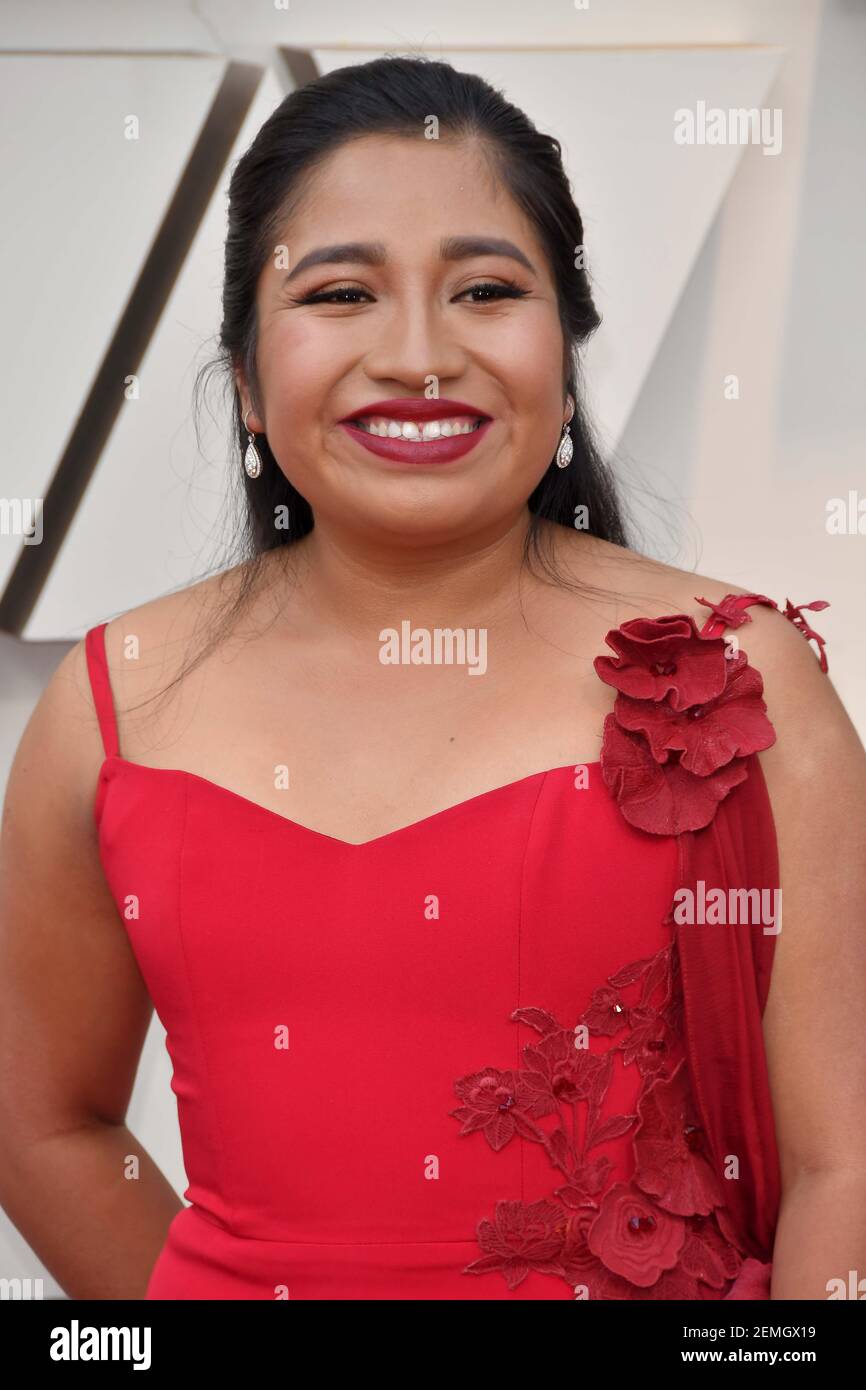Nancy Garcia walking on the red carpet at the 91st Academy Awards ...