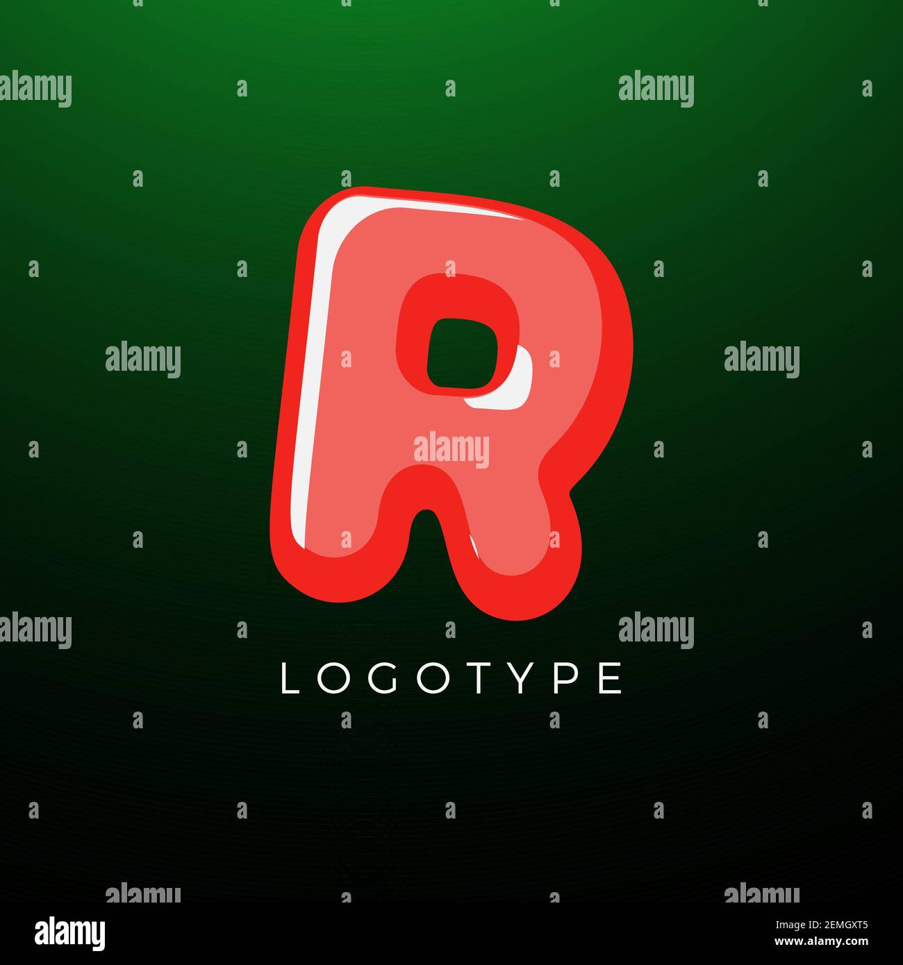 3D playful Letter R, Kids and joy style symbol for school, preschool ...