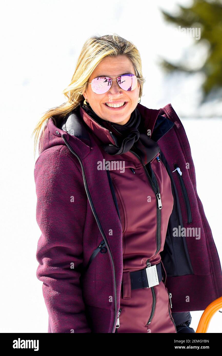 Queen Maxima during the annual winter Royal photoc?all at the skiing ...