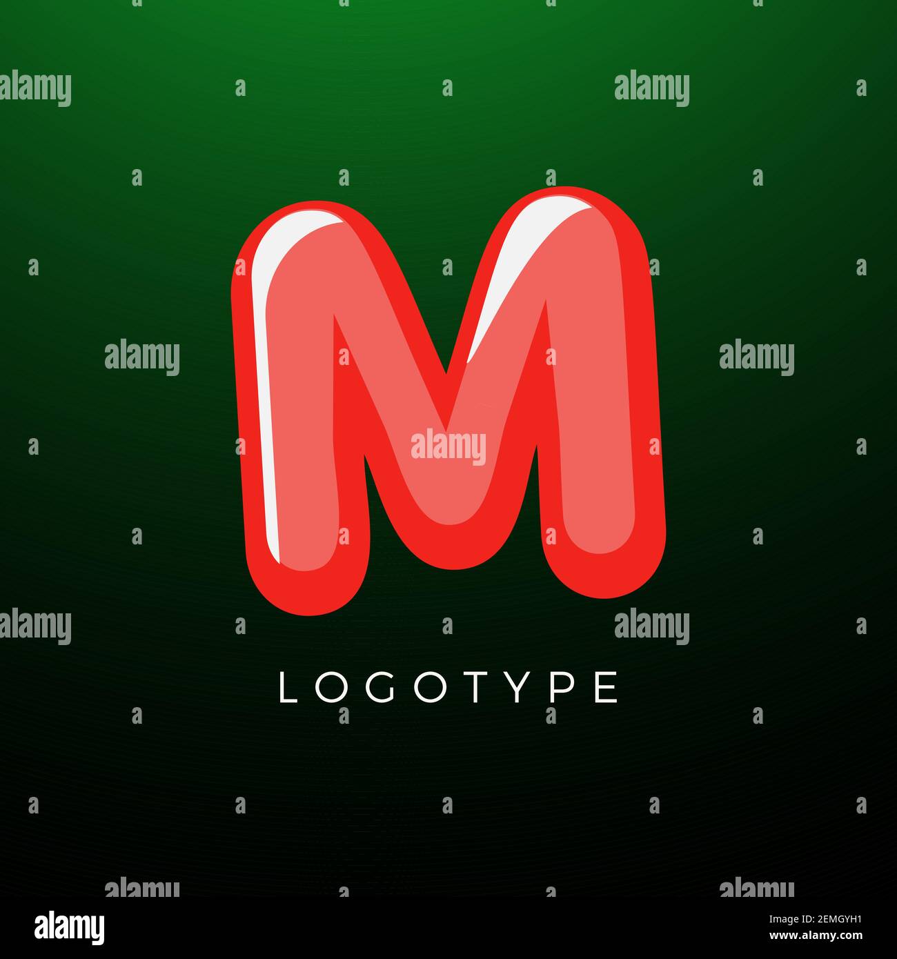 3D playful Letter M, Kids and joy style symbol for school, preschool ...