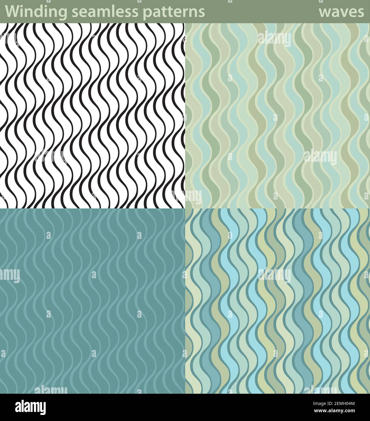 Stylized wave patterns Stock Vector Images - Alamy