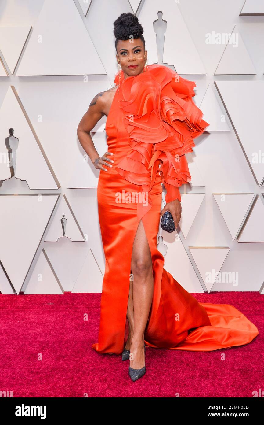 Hannah Beachler walking on the 2019 Oscars red carpet at the 91st ...