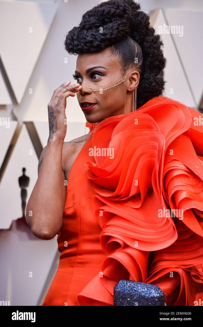 Hannah Beachler walking on the 2019 Oscars red carpet at the 91st ...