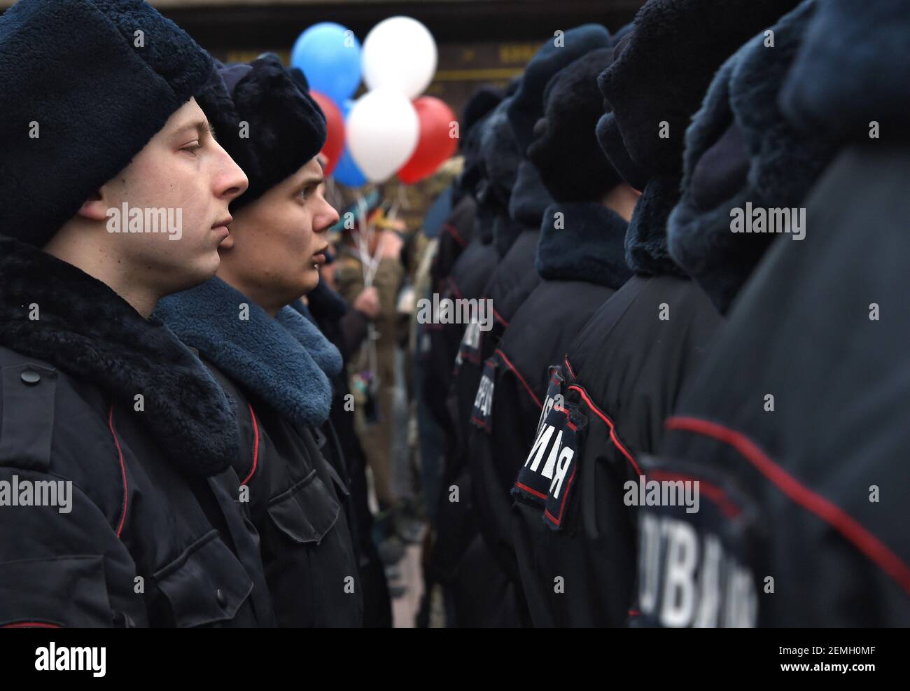 The OMON lineup and the awarding of fighters performing military duties ...