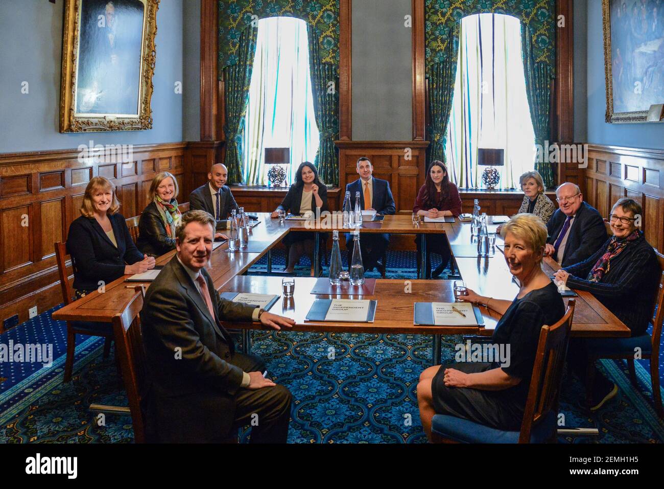 Former Labour and Conservative MPs Joan Ryan, Sarah Wollaston, Chuka ...