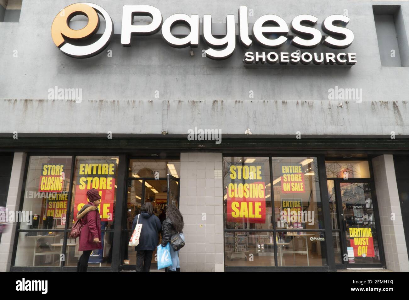 A Payless ShoeSource store on Fulton Street in Downtown Brooklyn in New ...