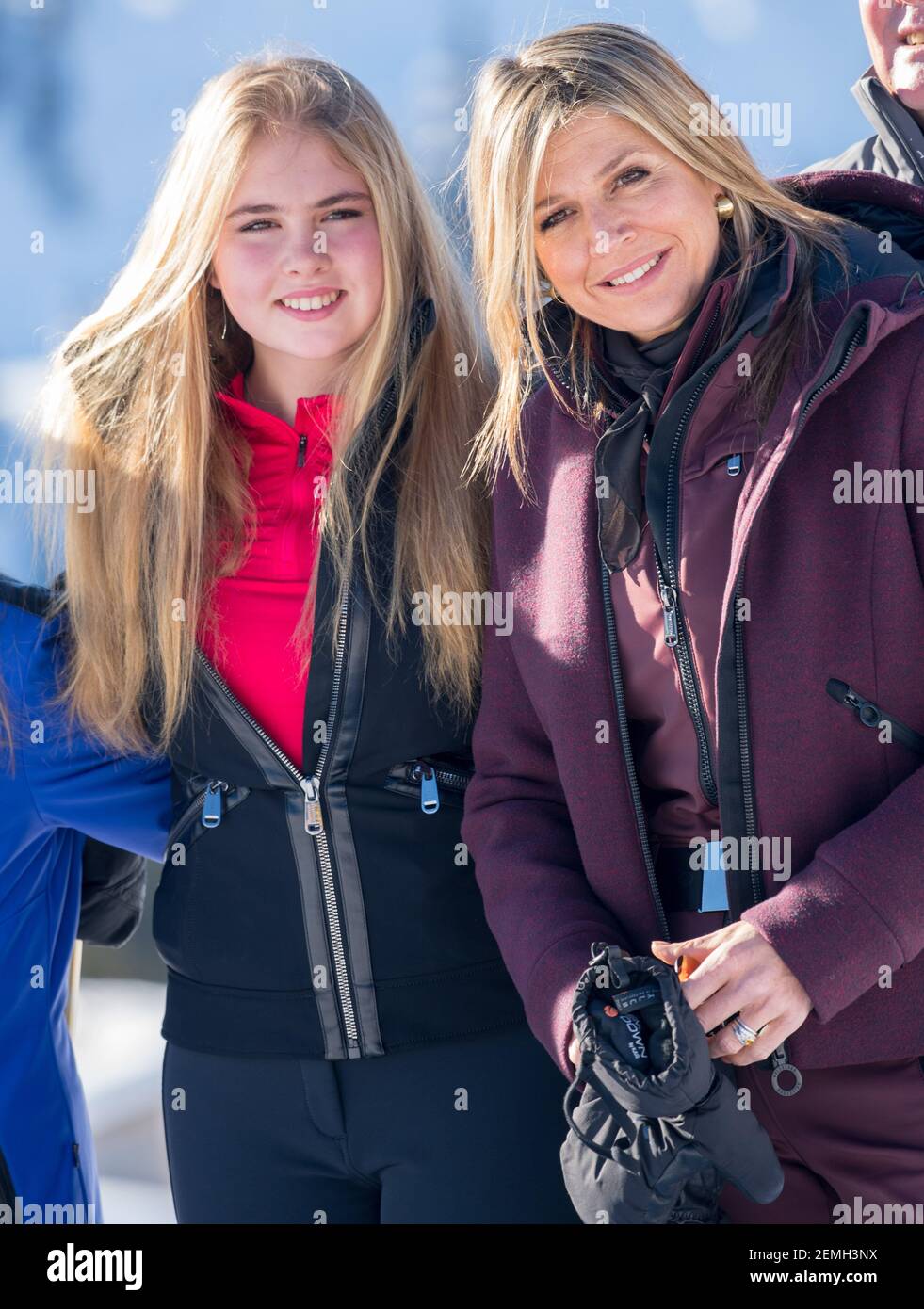 Queen Maxima and Princess Amalia during the annual winter Royal photoc ...