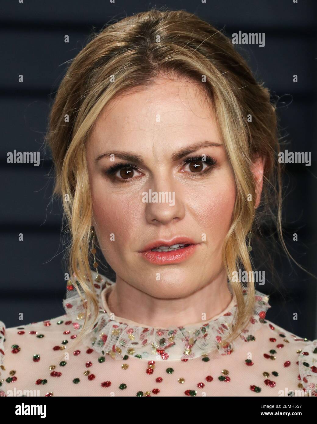 BEVERLY HILLS, LOS ANGELES, CA, USA - FEBRUARY 24: Anna Paquin arrives ...