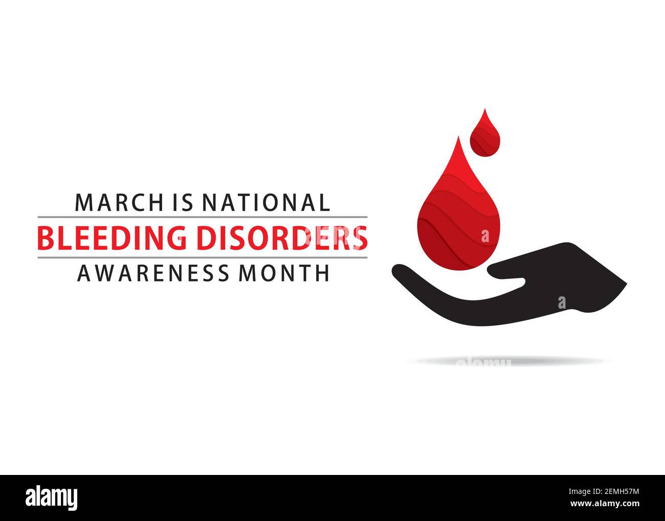 vector illustration of national bleeding disorders awareness month ...