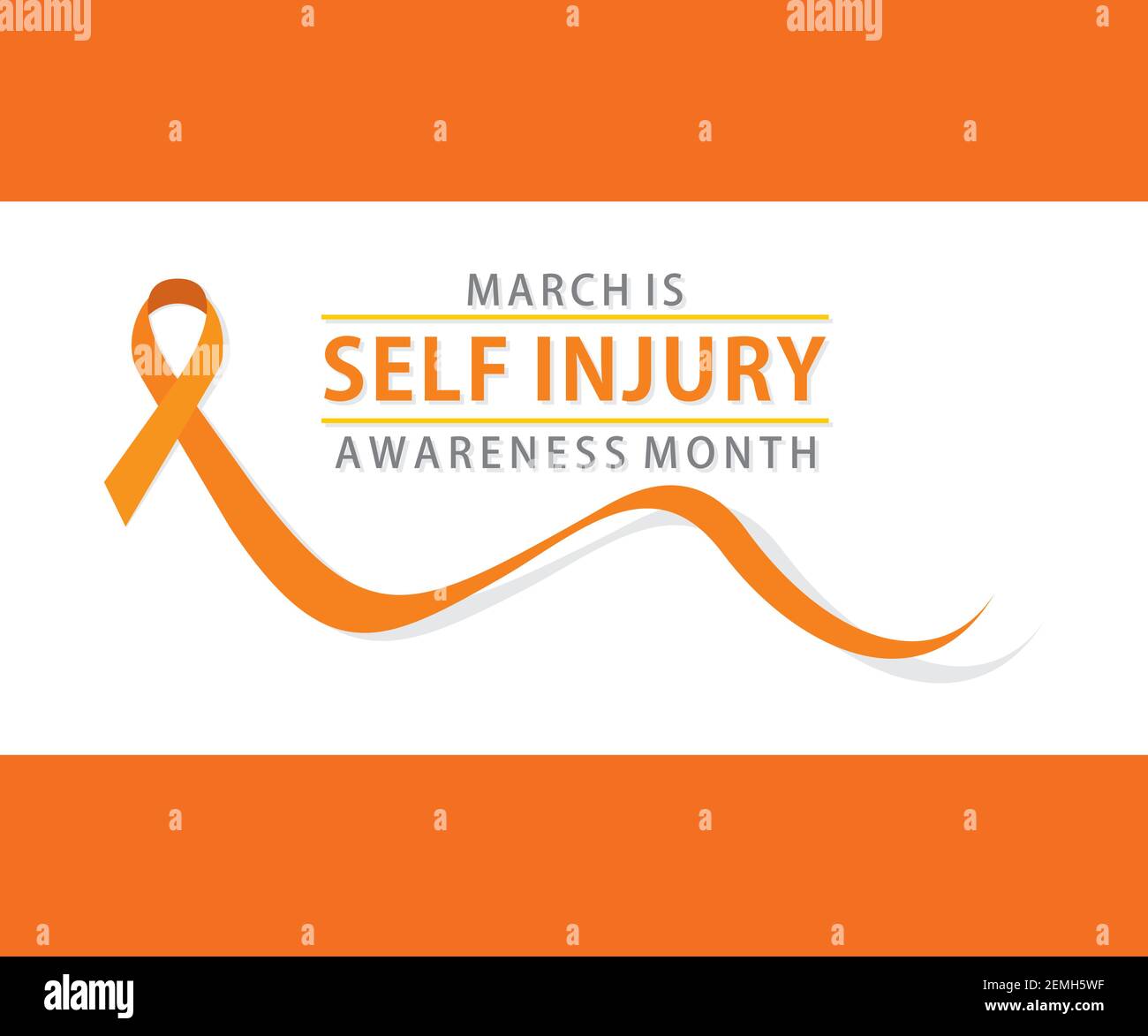 vector illustration of self injury awareness month concept design Stock ...