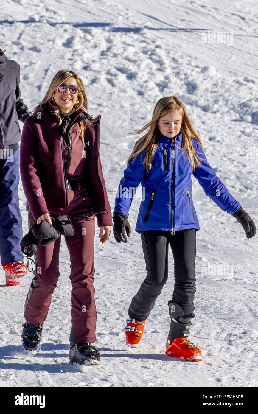 On February 25, 2019 in Lech, Austria. A photo session with His Majesty ...