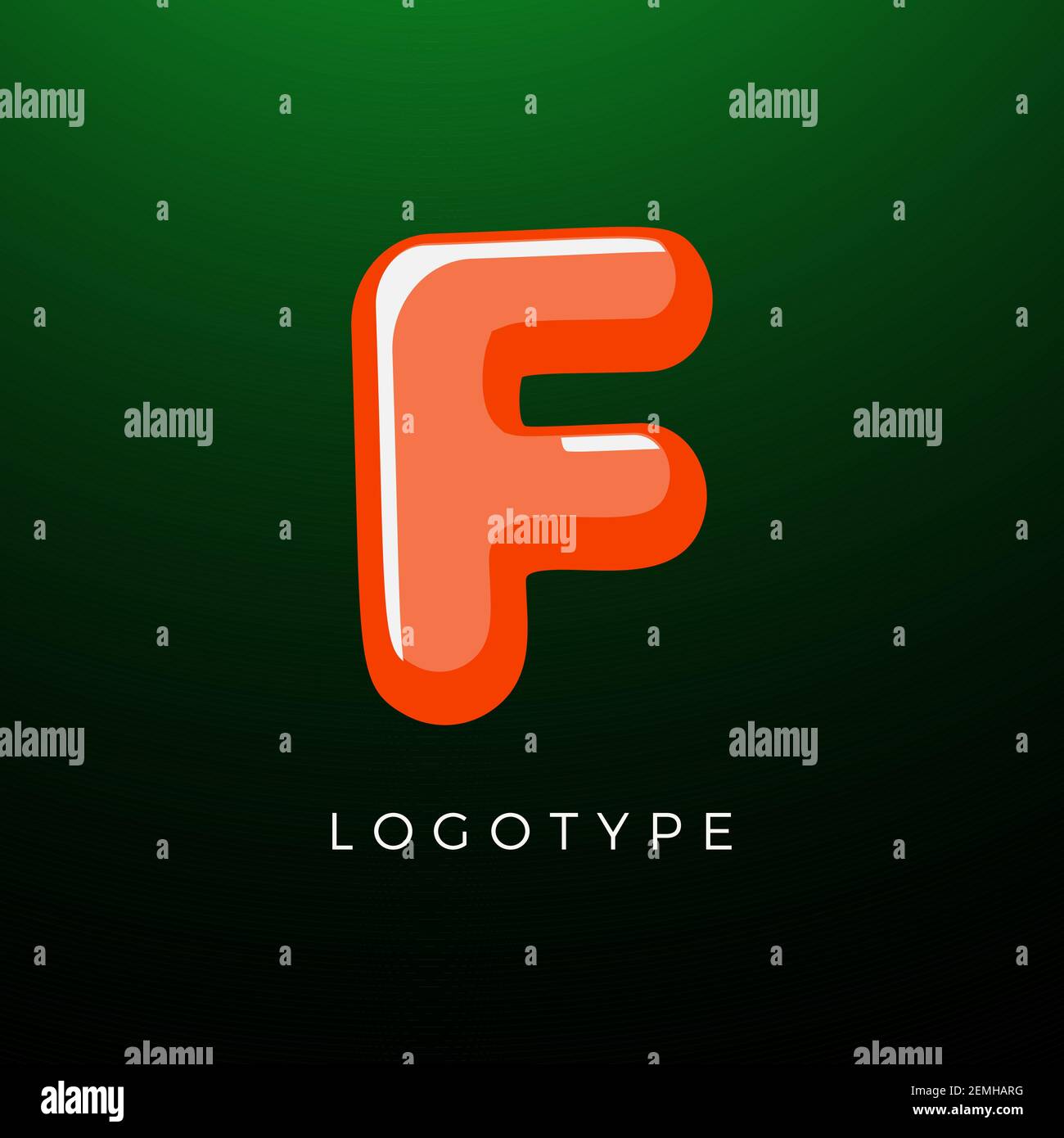 3D playful Letter F, Kids and joy style symbol for school, preschool ...