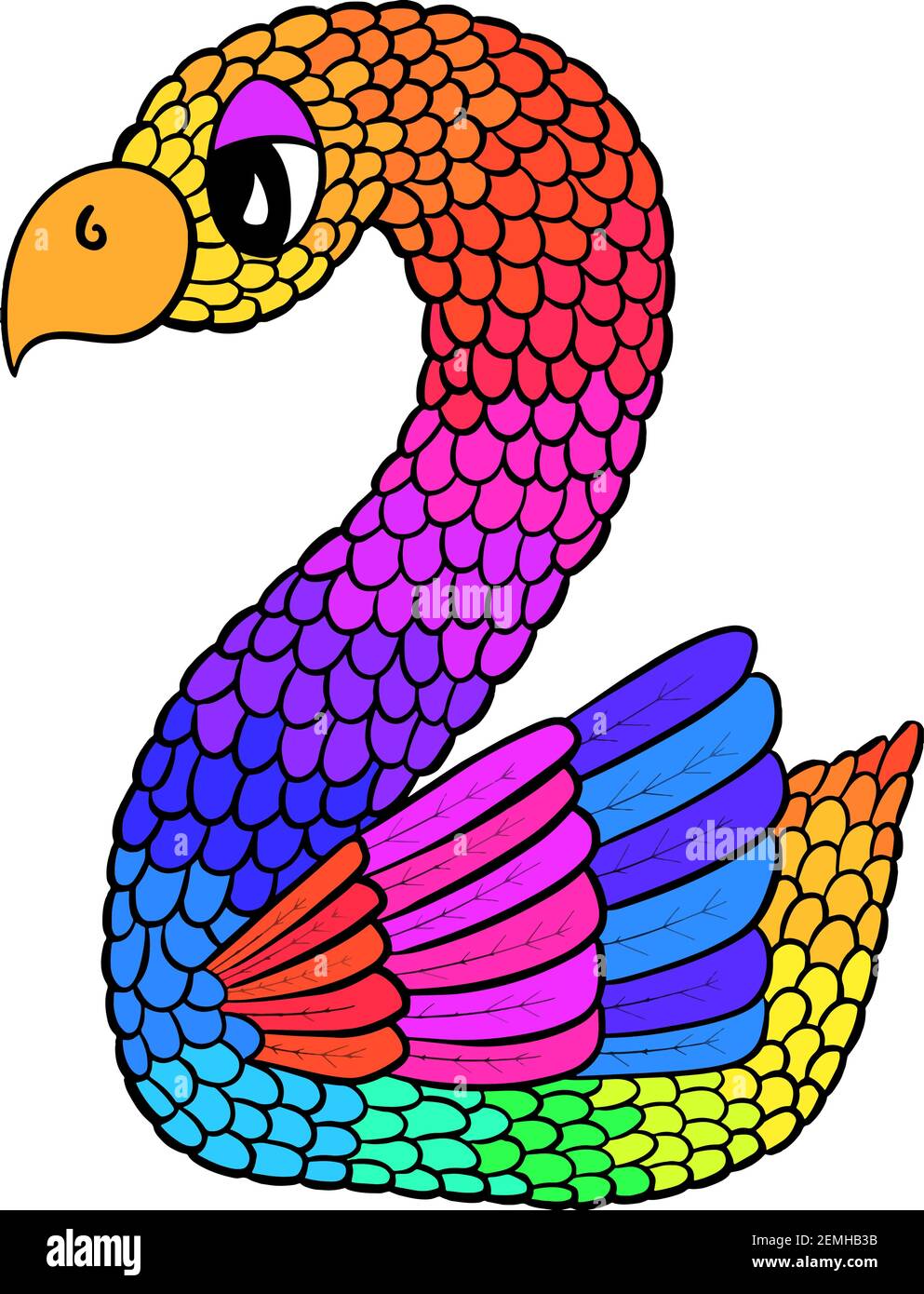 Yoga Parrot Number Illustration Vector Cartoon Stock Vector Image & Art ...