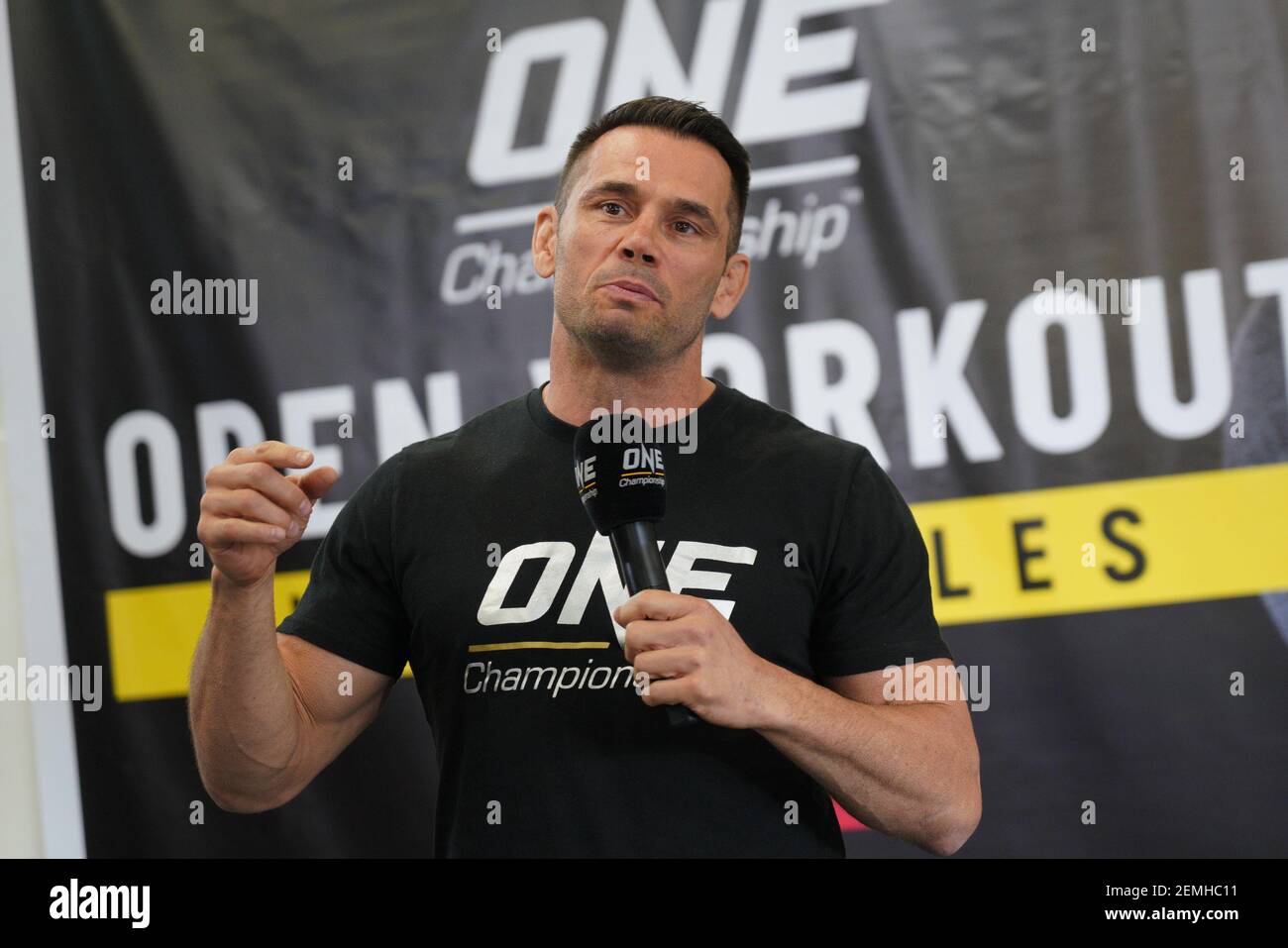 Rich Franklin during ONE Championship Open Workout held at Clube LA on February 26, 2019 in Los ...