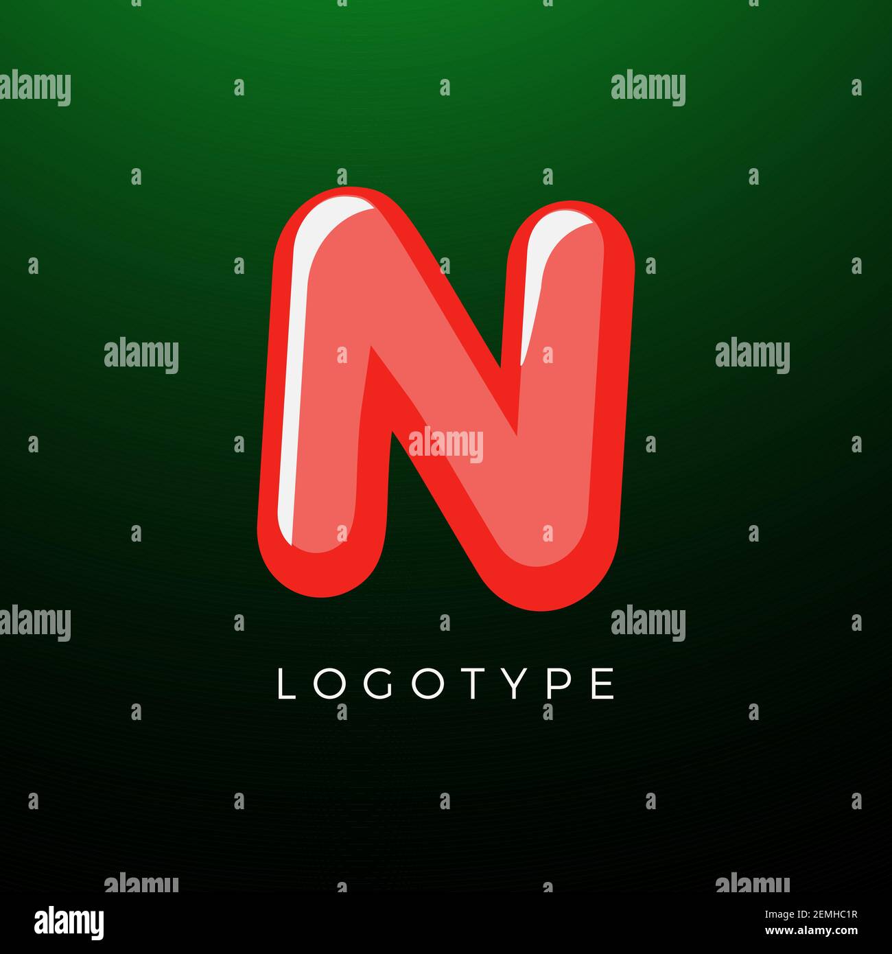 3D playful Letter N, Kids and joy style symbol for school, preschool ...