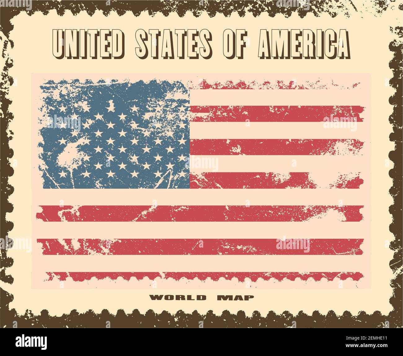 USA flag in grunge style. Vector illustration Stock Vector Image & Art ...