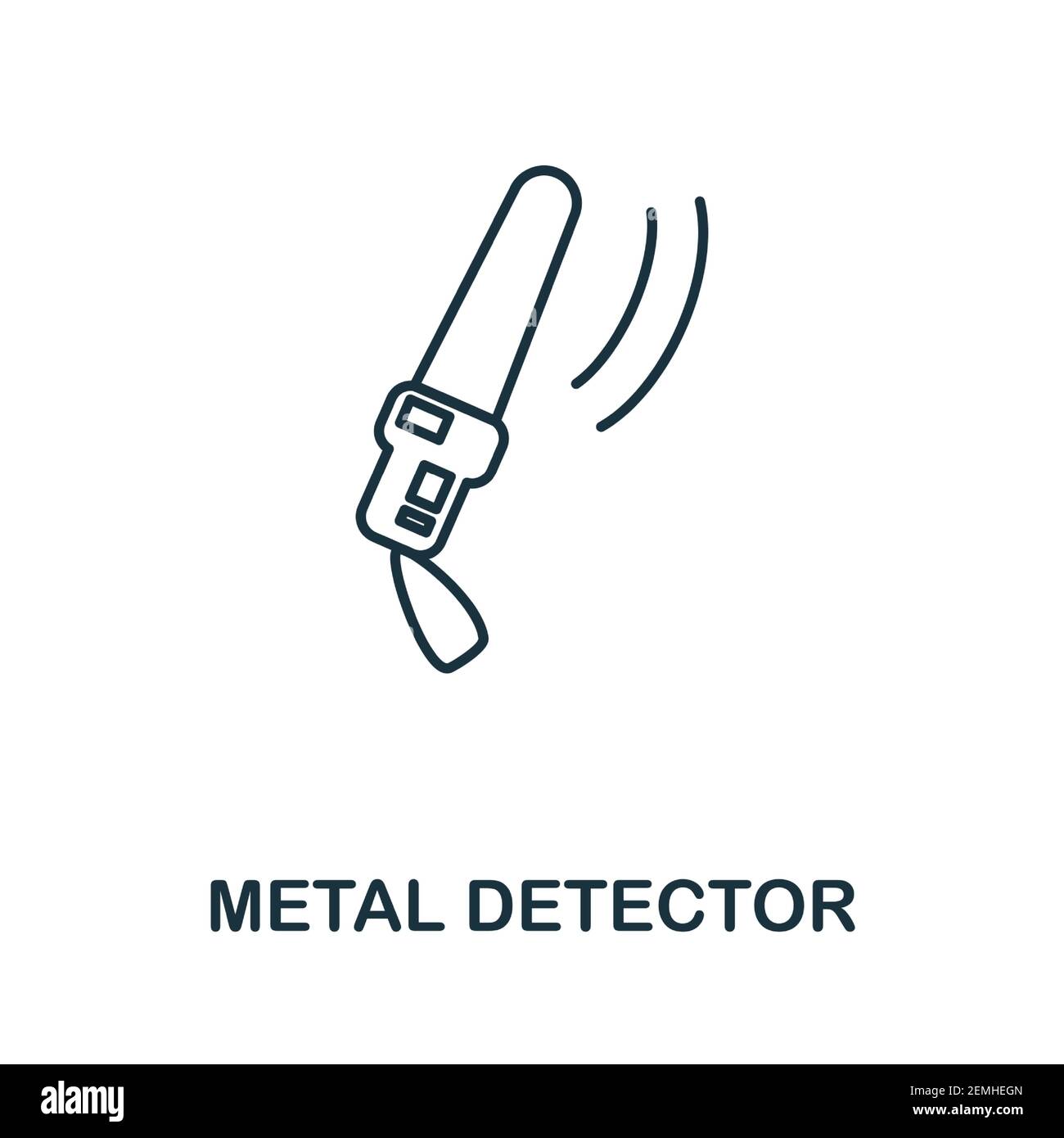 Metal Detector icon. Simple element from police collection. Creative ...