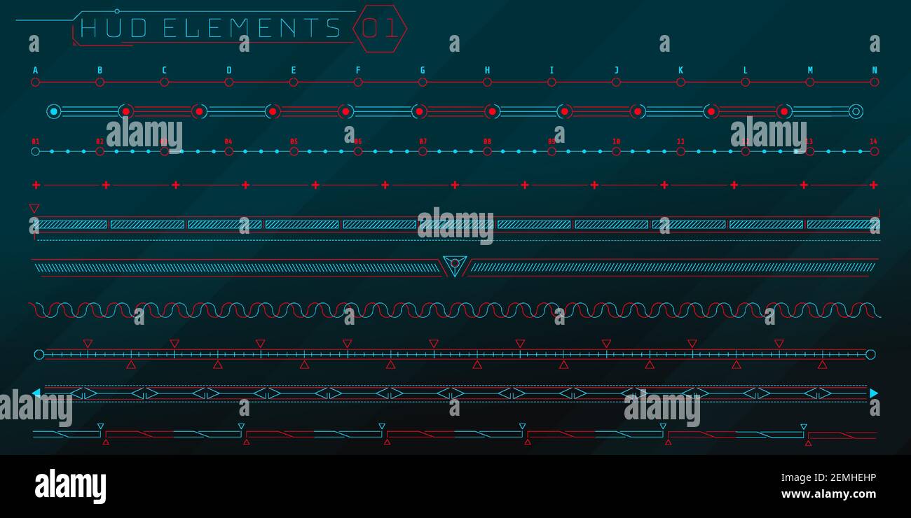 Hud lines vector hi-res stock photography and images - Alamy