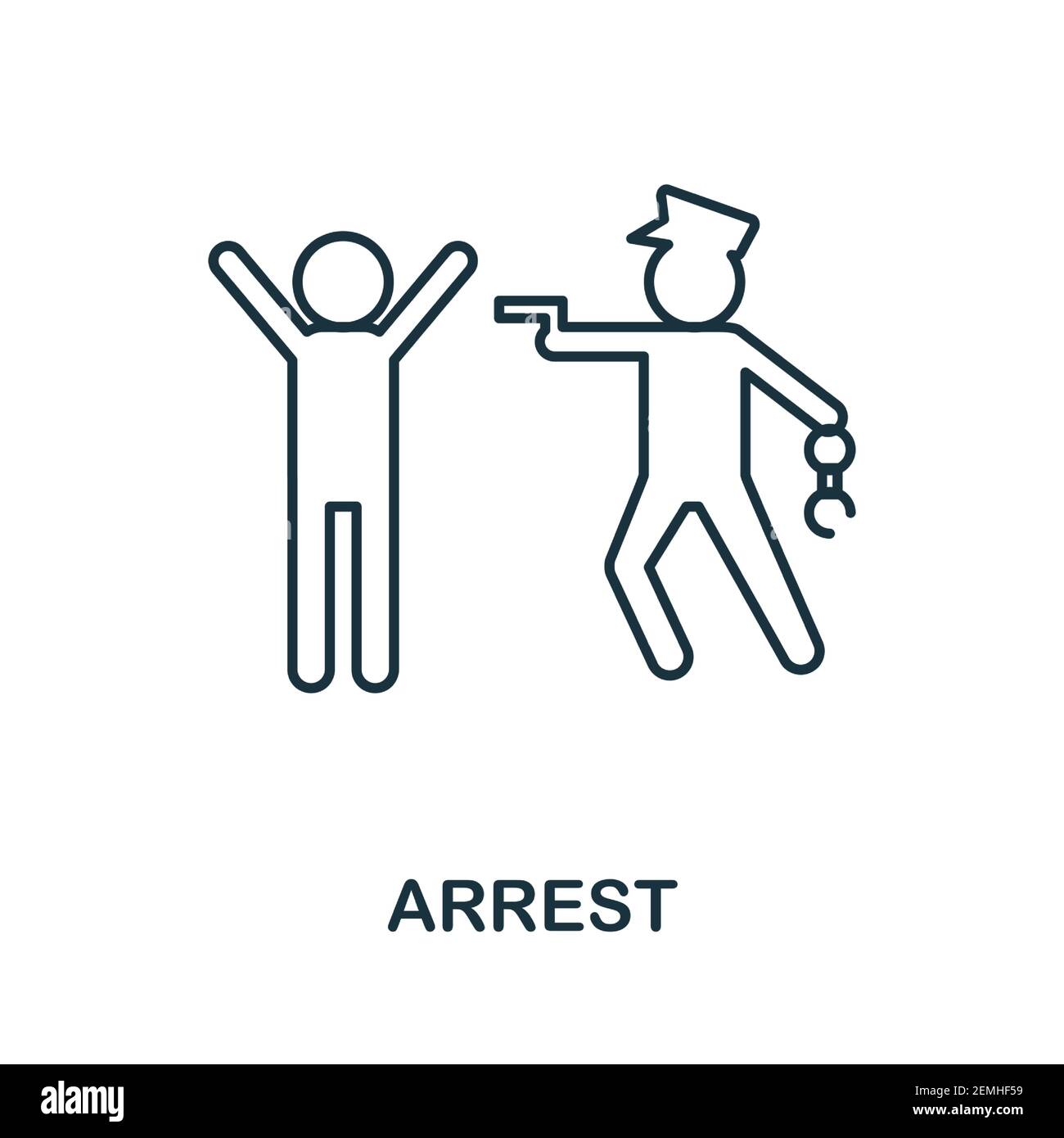 Arrest icon. Simple element from police collection. Creative Arrest ...