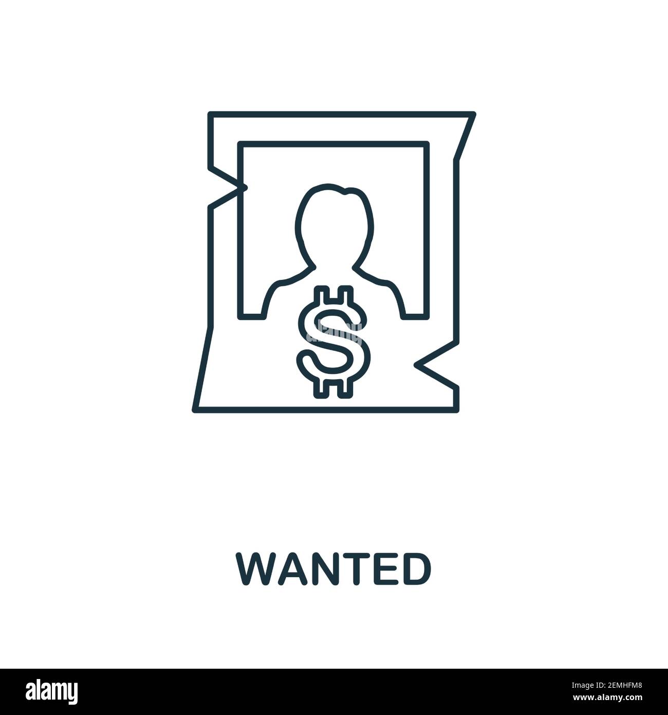 Wanted icon. Simple element from police collection. Creative Wanted ...
