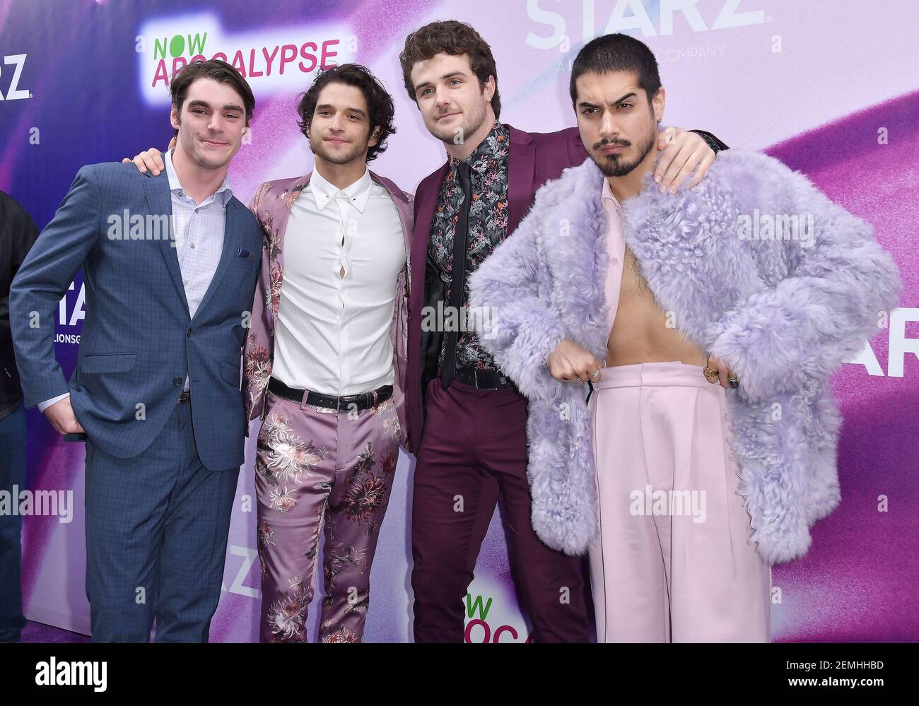 (L-R) RJ Mitte, Tyler Posey, Beau Mirchoff and Avan Jogia at the "Now ...