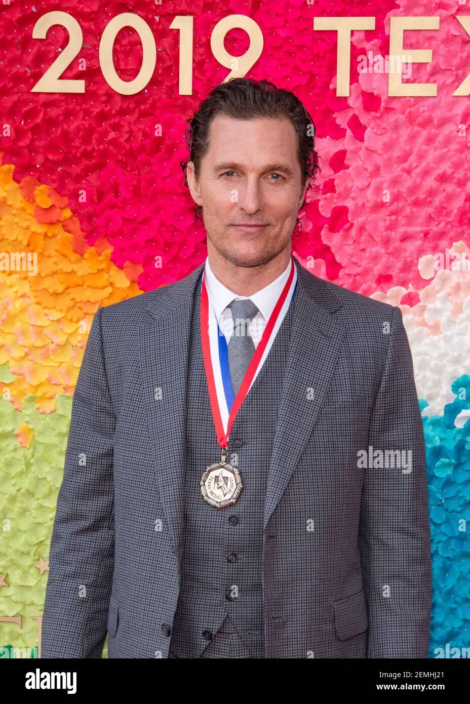 Actor Matthew McConaughey arrives on the red carpet at the Texas Medal ...