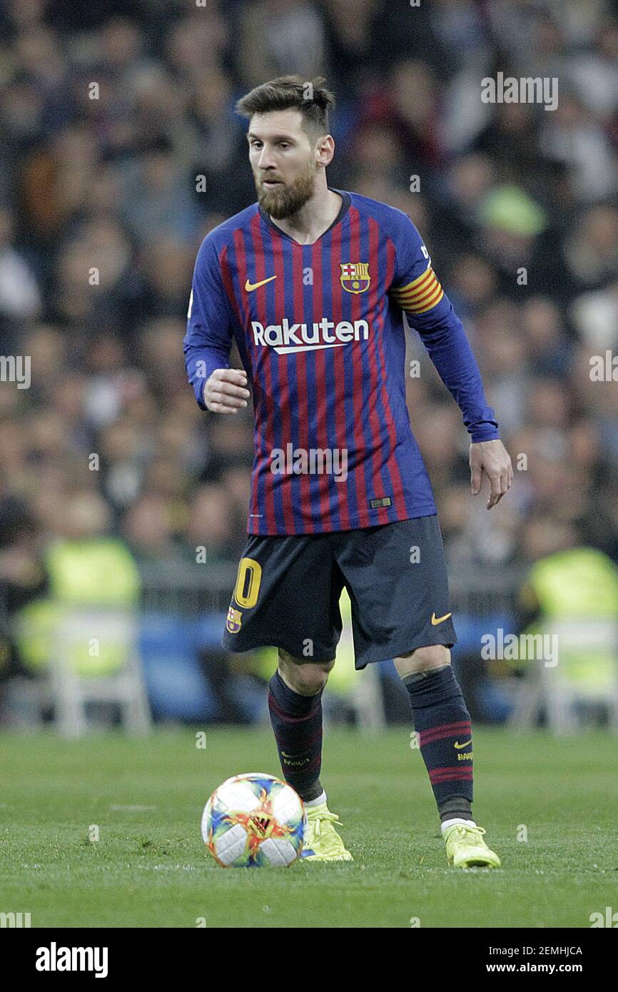FC Barcelona's Leo Messi during the King's Cup semifinals match Stock ...