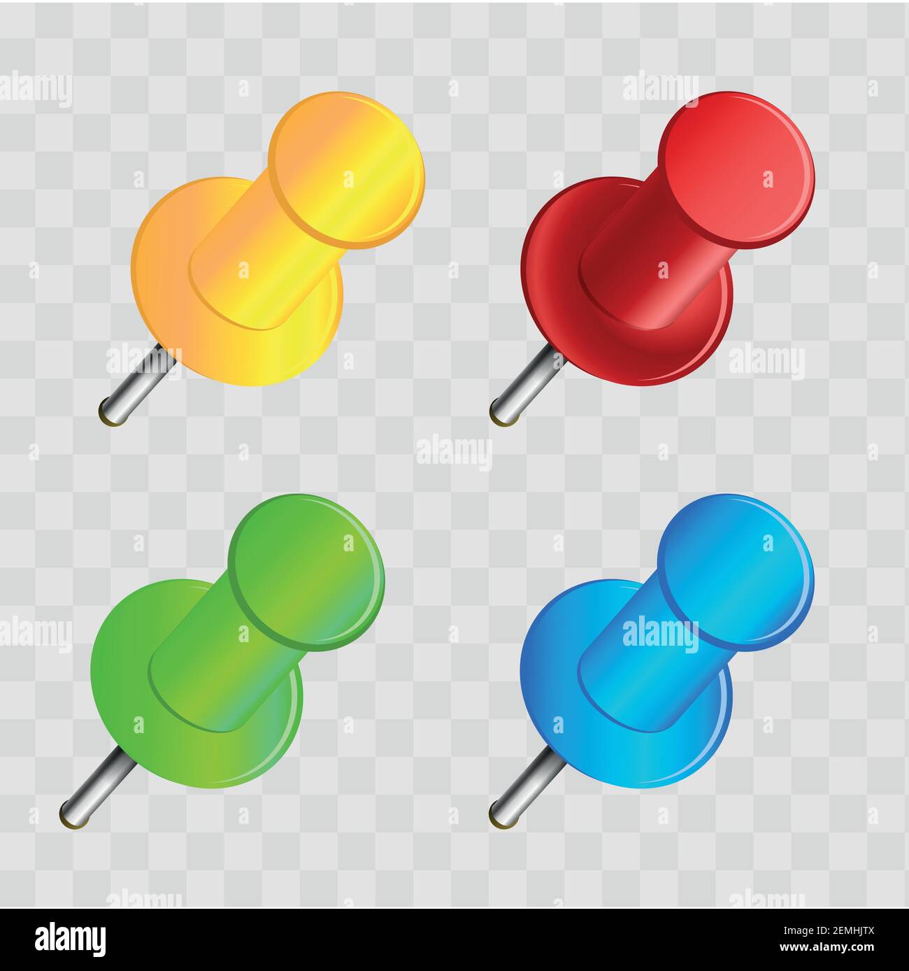 Set of push pins in different colours. Vector Stock Vector Image & Art ...
