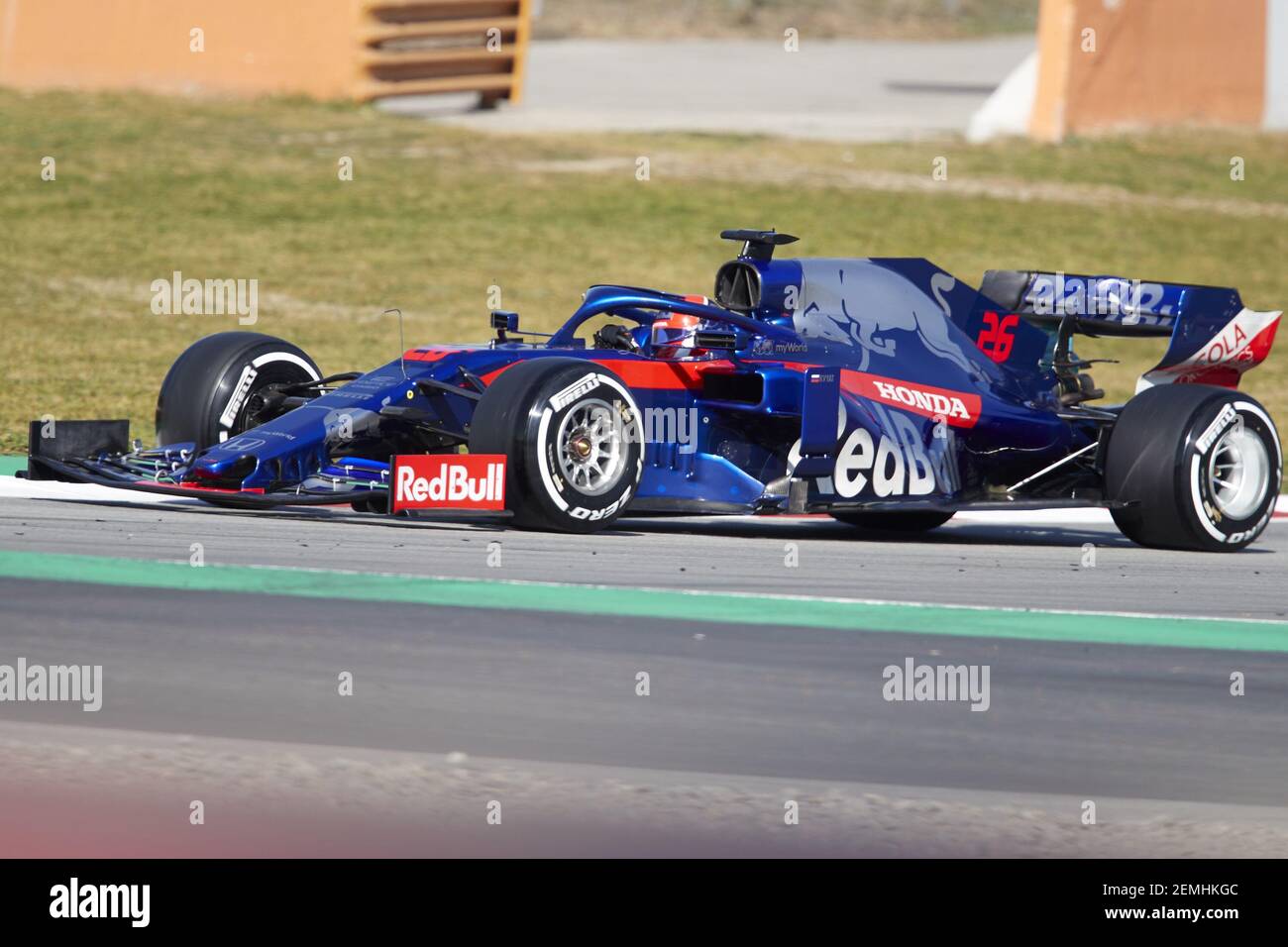 Daniil Kvyat (Red Bull Toro Rosso Honda) STR14 car, seen in action ...