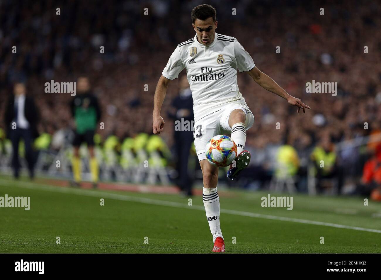 Reguilon in action during the Copa del Rey semi final second leg match ...