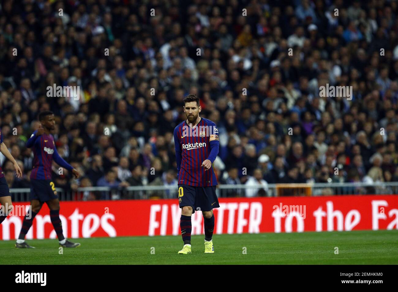Lionel Messi in action during the Copa del Rey semi final second leg ...