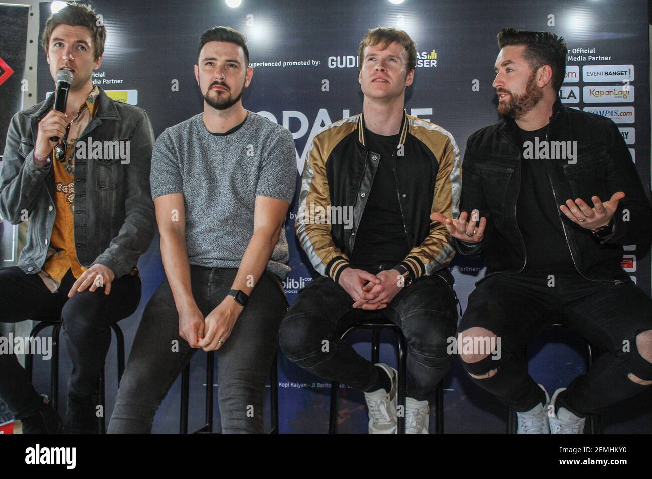 Kodaline band, Mark Prendergrast (left), Jason Bolay (second from left ...
