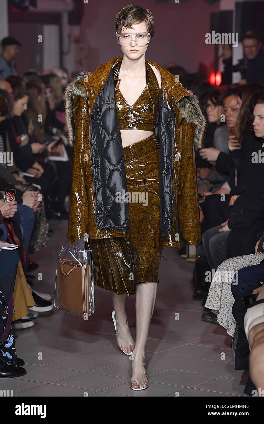 Model walks on the runway during the Rokh Ready To Wear Fashion Show at ...