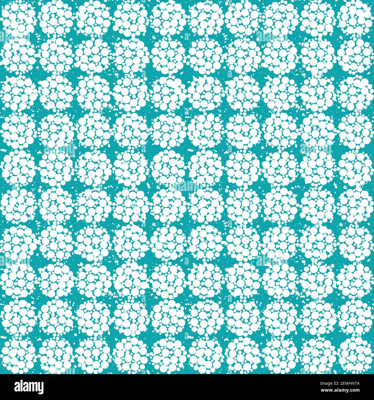 Abstract snowball seamless vector pattern background. White circles ...