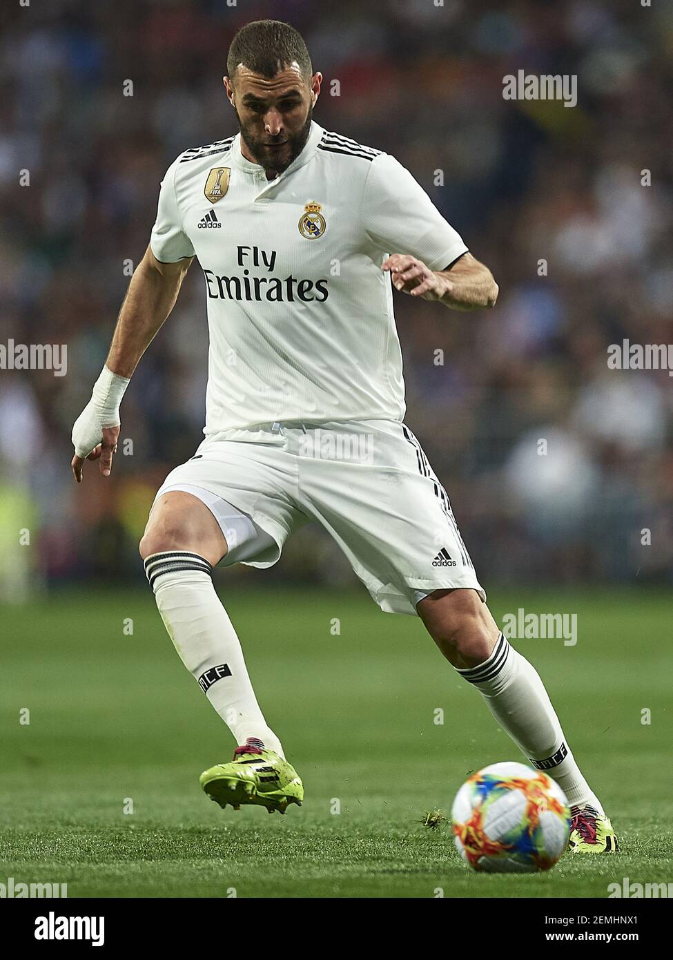 Karim Benzema of Real Madrid during the match between Real Madrid v FC ...